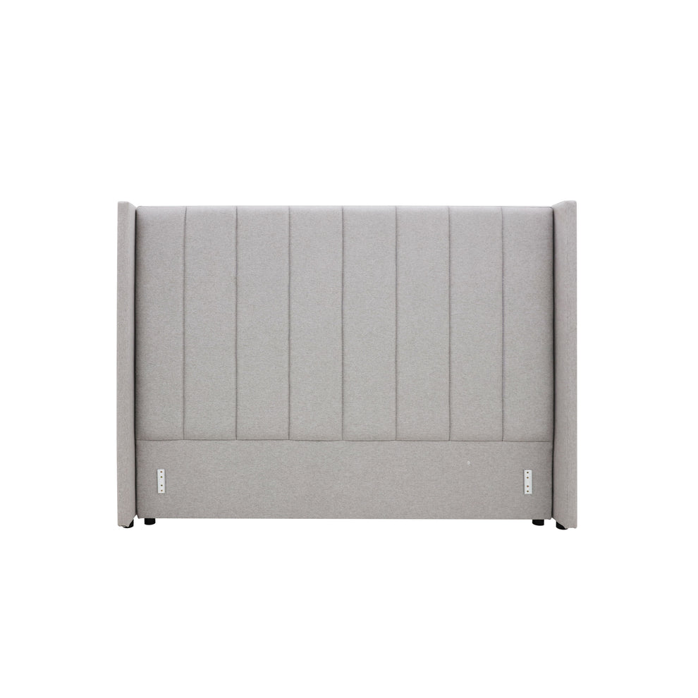 Winged High Modern Headboard - Queen- Latte – Sleepcenter Beds - Australia
